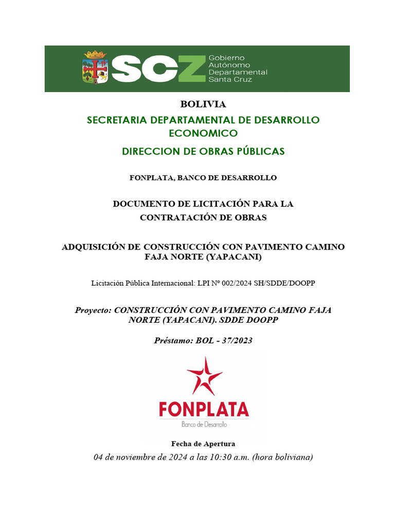 2 - DBC Yapacani 2024 | PDF | Outsourcing | Préstamos