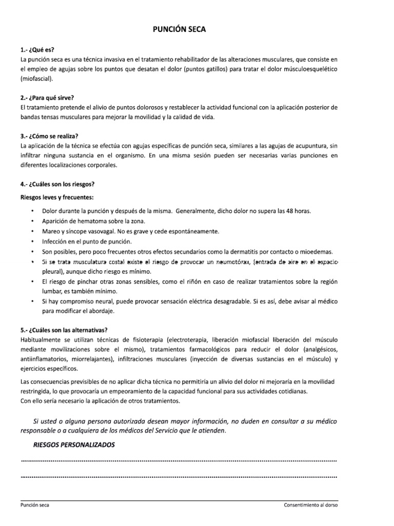 Puncion Seca | PDF