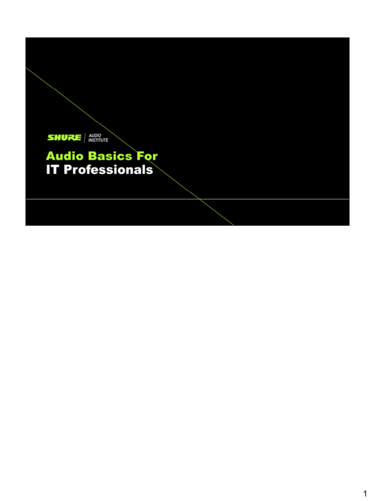 Shure Audio Learning Resources Pdf