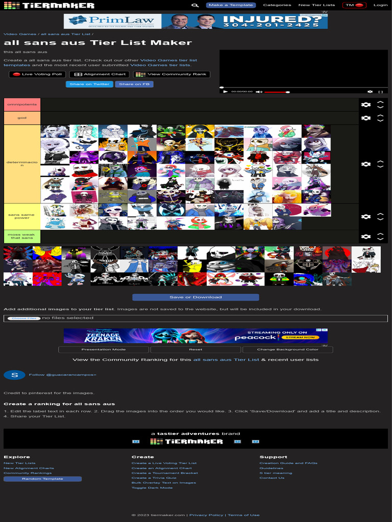 All Sans Aus Tier List Maker | PDF
