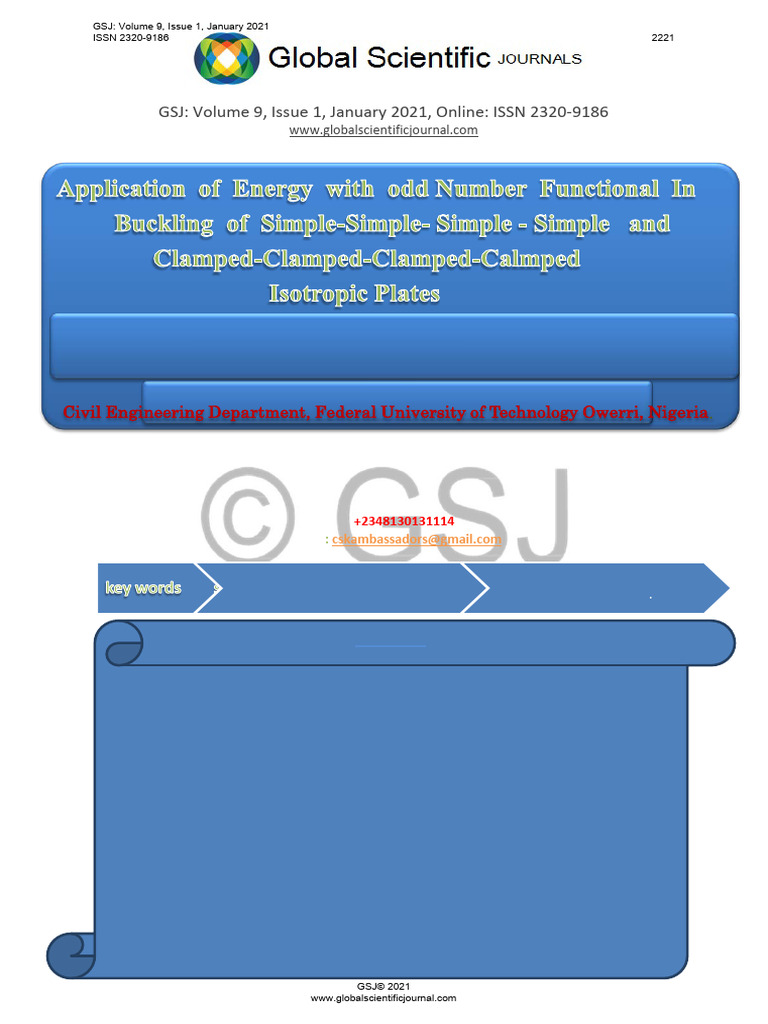 Application of Energy With Odd Number Functional in Buckling of Simple-Simple - Simple - Simple ...