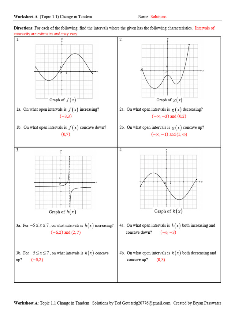 WKST A Key Topic 1.1 Change in Tandem | PDF