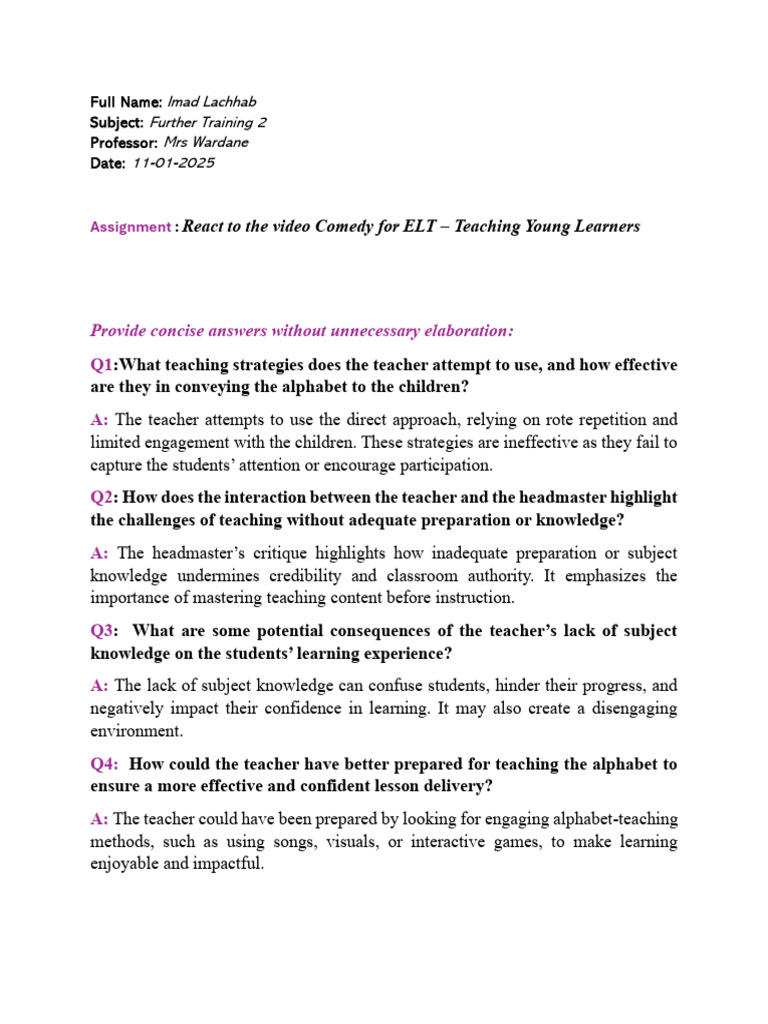 Mrs Wardane Assignment Video Reaction | PDF