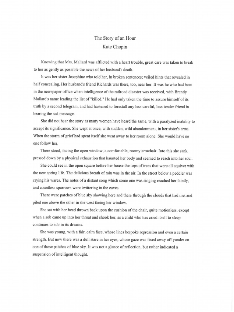 The_Story_of_an_Hour_-_Kate_Chopin_1 | PDF