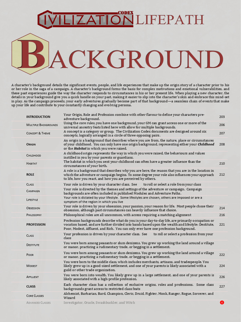 Merlin's Workshop Publishing - Lifepath B - Background v1.0 | PDF