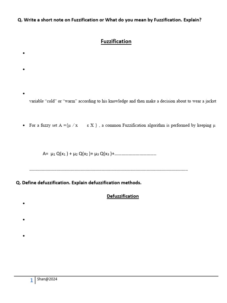 Unit-4.5 Fuzzy Fication and Defuzzification and Applications | PDF | Fuzzy Logic | Applied ...