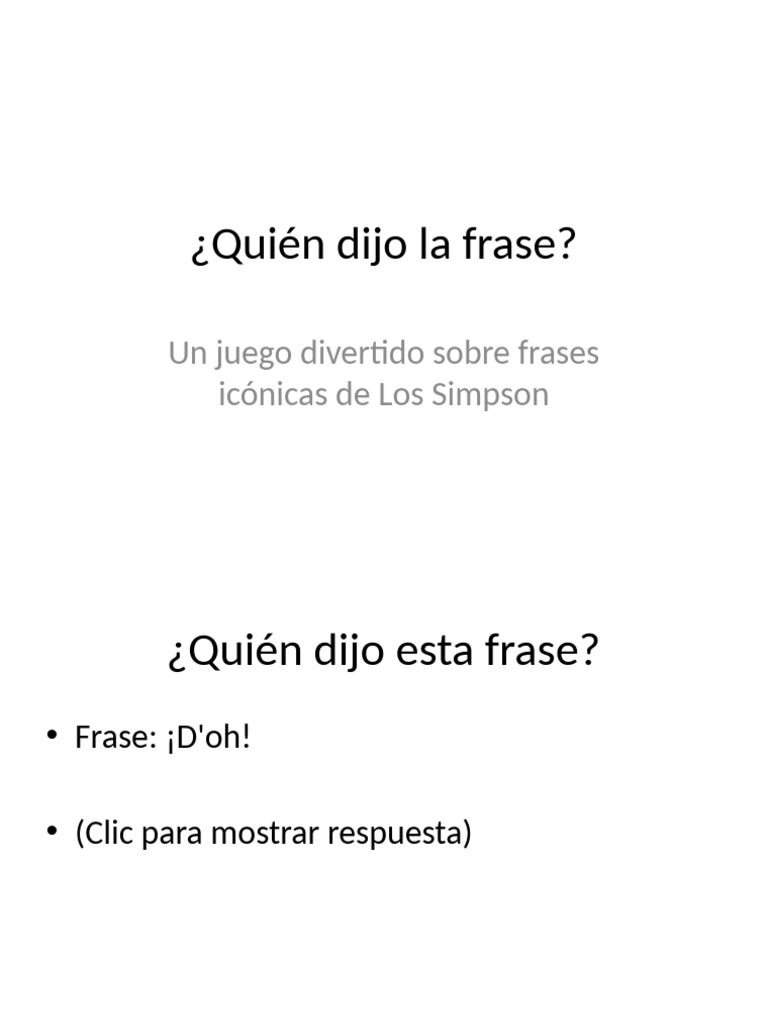 Quien Dijo La Frase Simpsons | PDF