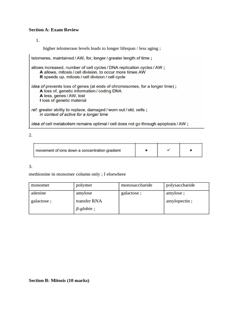 Common Test 4 Mark Scheme | PDF