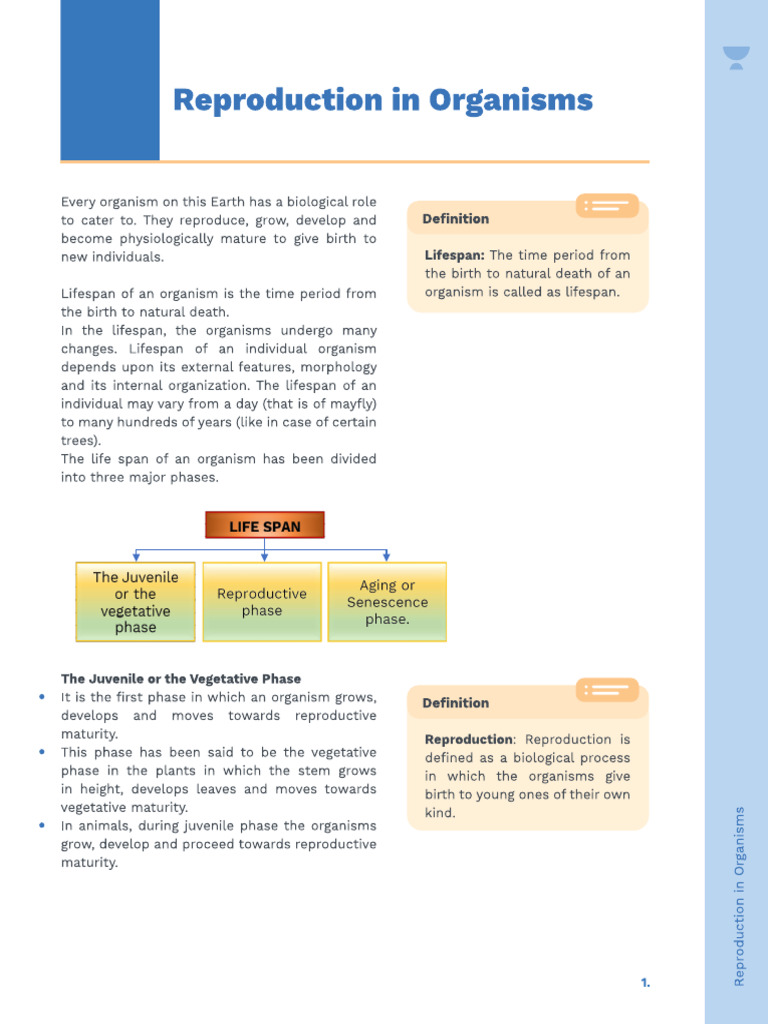 Reproduction in Organisms | PDF