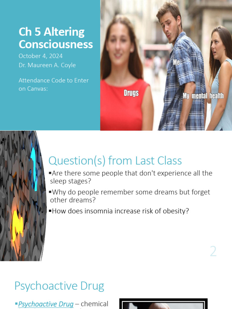 CH 5 Altering Consciousness | PDF | Neurotransmitter | Psychoactive Drugs