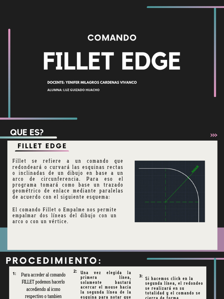 Comando Fillet Edge en AutoCAD | PDF