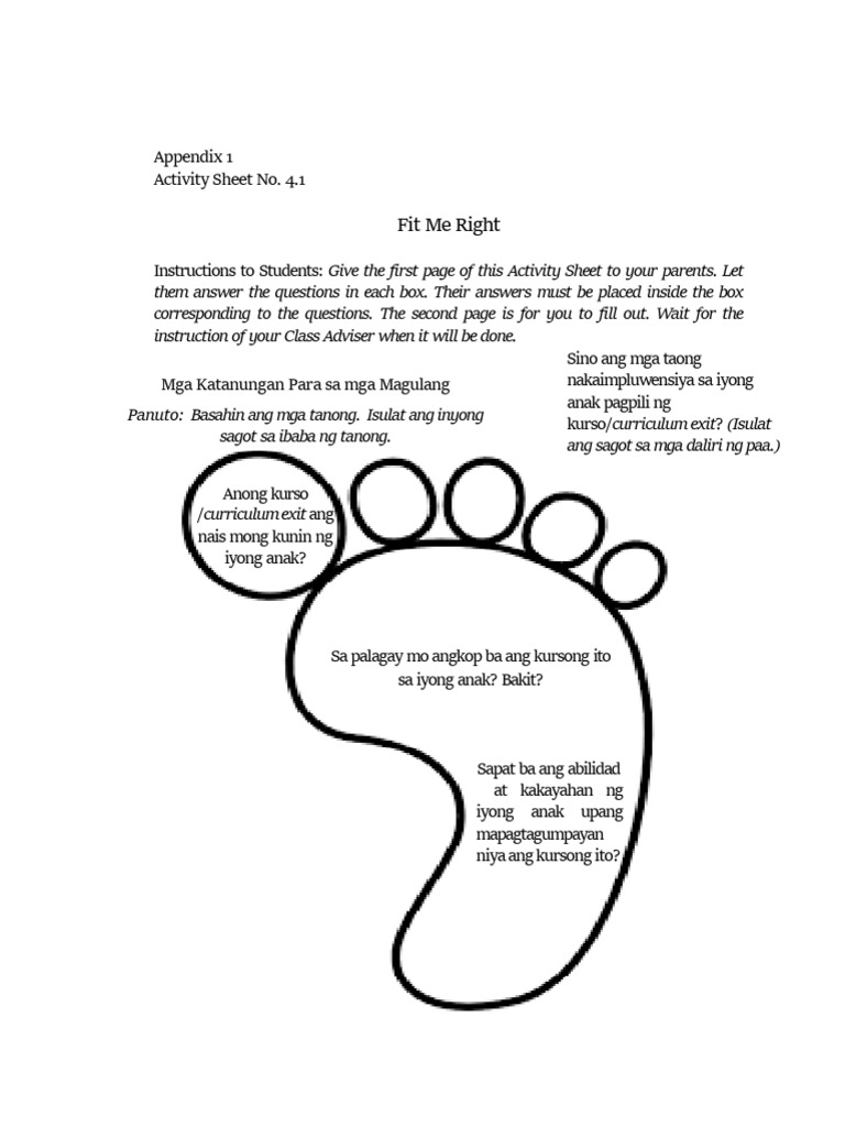 CGP Appendix Sheet | PDF