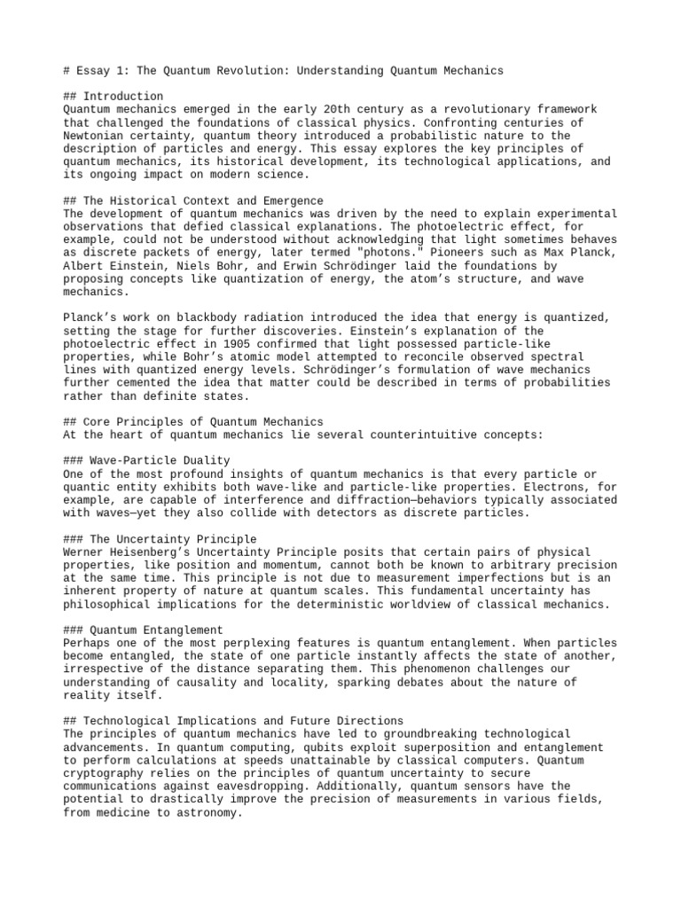 The Quantum Revolution - Understanding Quantum Mechanics | PDF ...