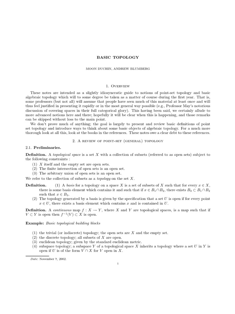 topology | PDF | Compact Space | Continuous Function