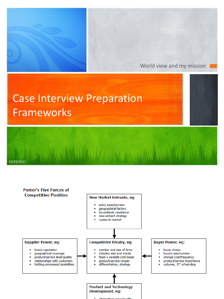 Case Interview Preparation Frameworks | PDF