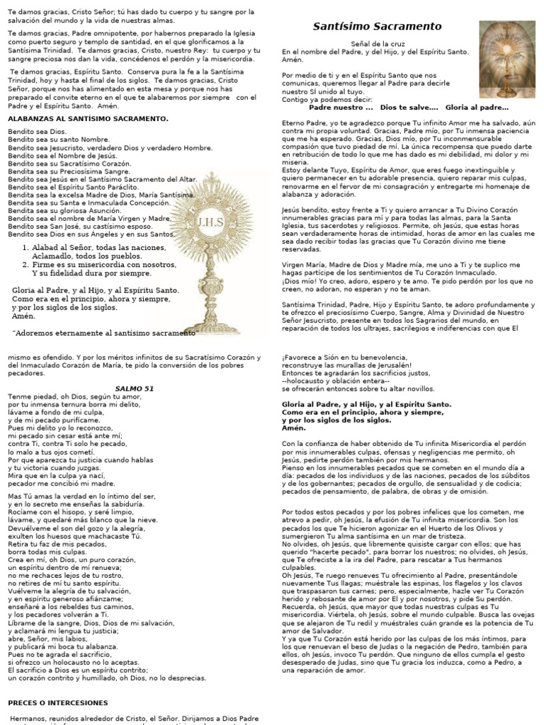 Adoracion Al Santisimo | PDF | Pecado | eucaristía