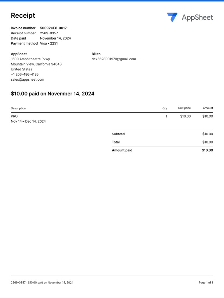 Receipt 2569 0357 | PDF