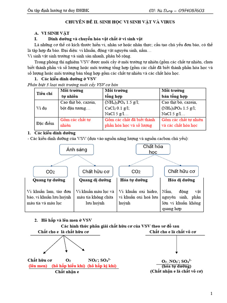 Phân biệt 3 loại môi trường nuôi cấy VSV cơ bản | PDF