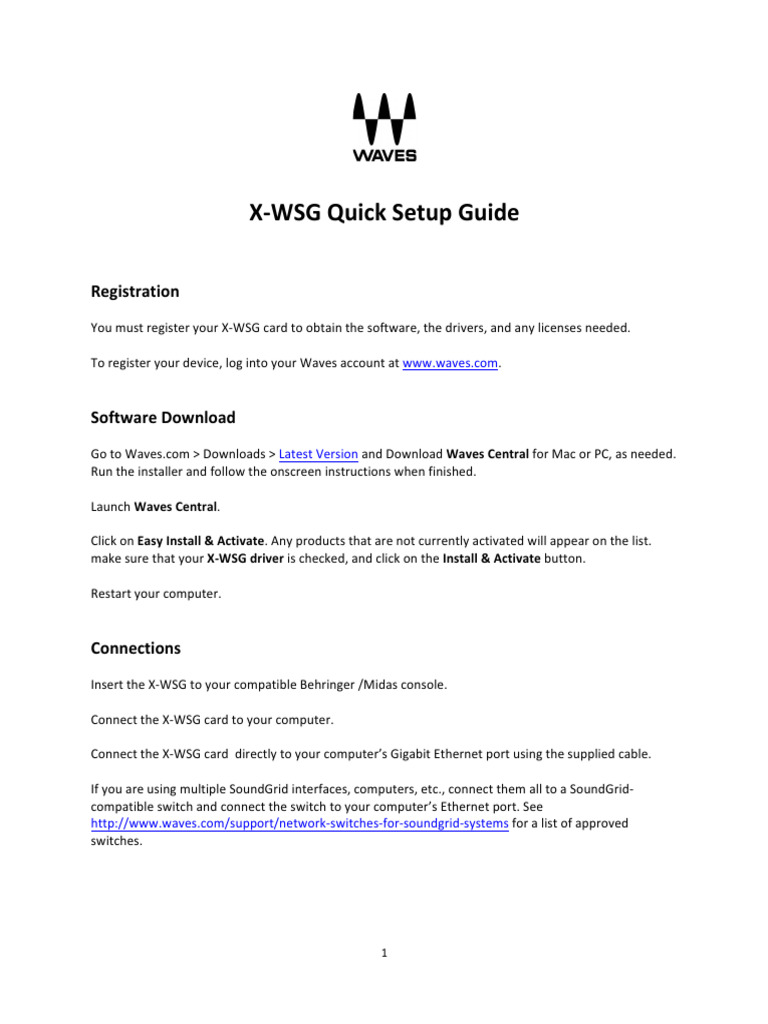 X-WSG Quick Start Guide | PDF | Installation (Computer Programs ...
