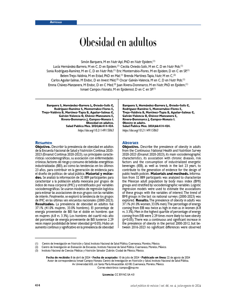 15863-Texto del artículo-82493-2-10-20240821 | PDF | Obesidad | Alimentos