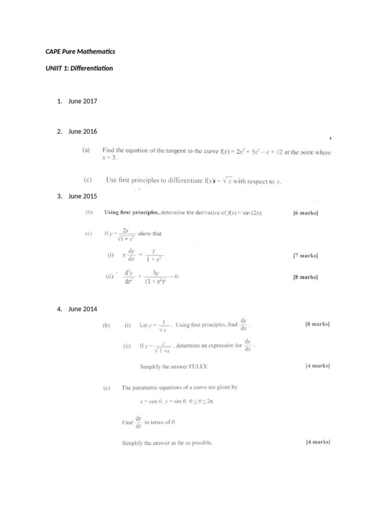 differentiation | PDF