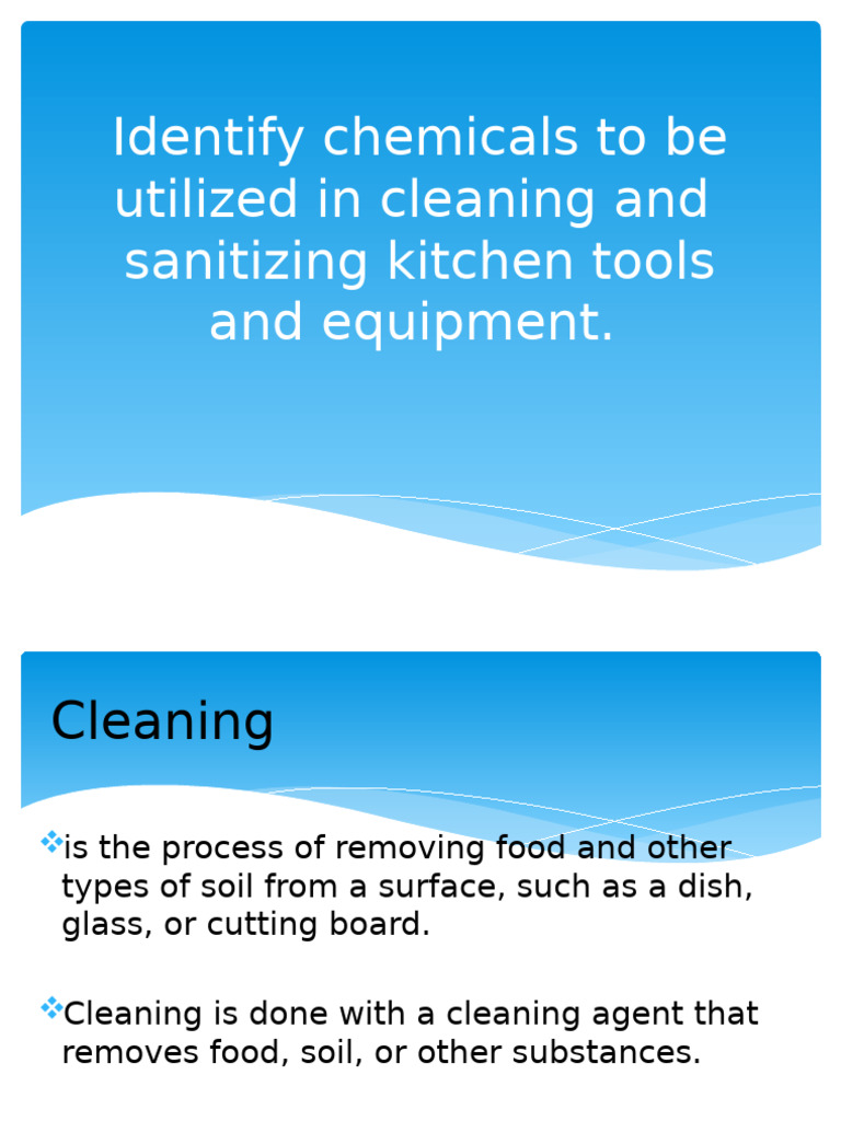 Kitchen Cleaning Chemicals Guide | PDF
