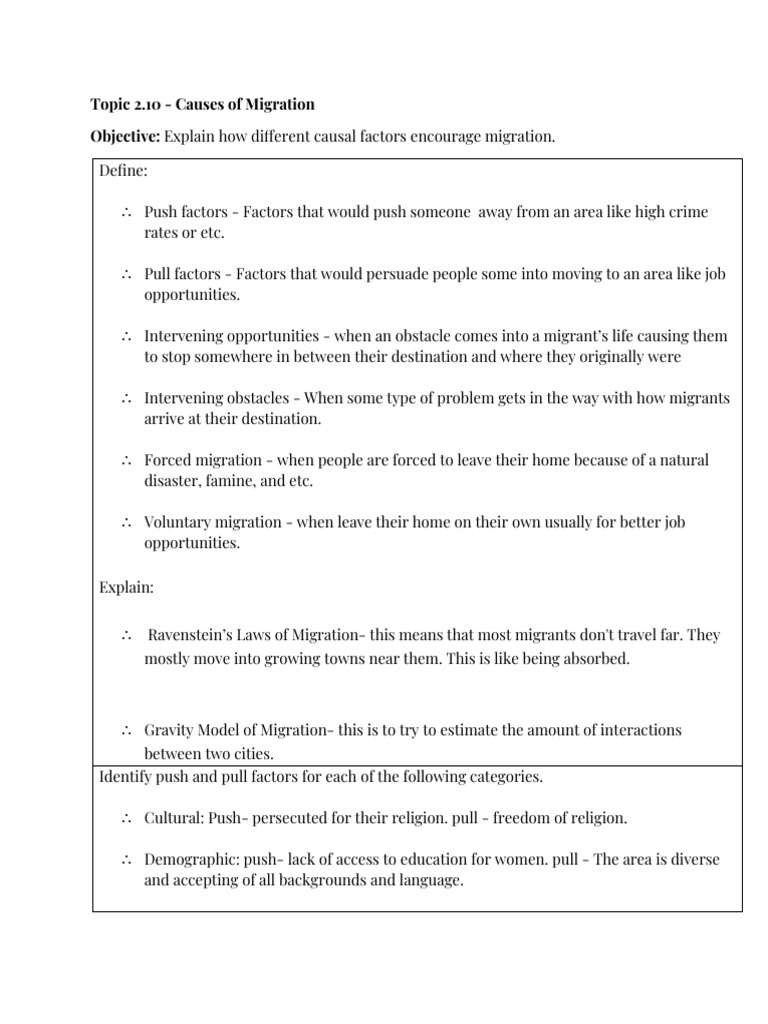 Migration Factors & Effects | PDF | Human Migration | Immigration