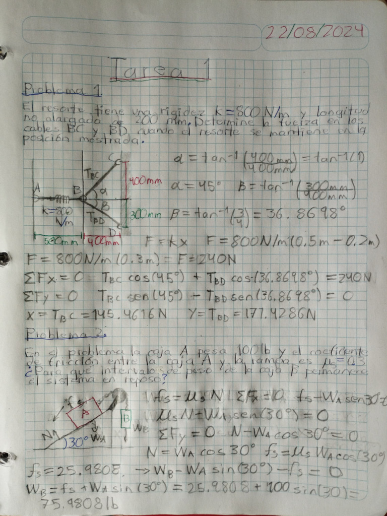 Tarea 1 estatica | PDF