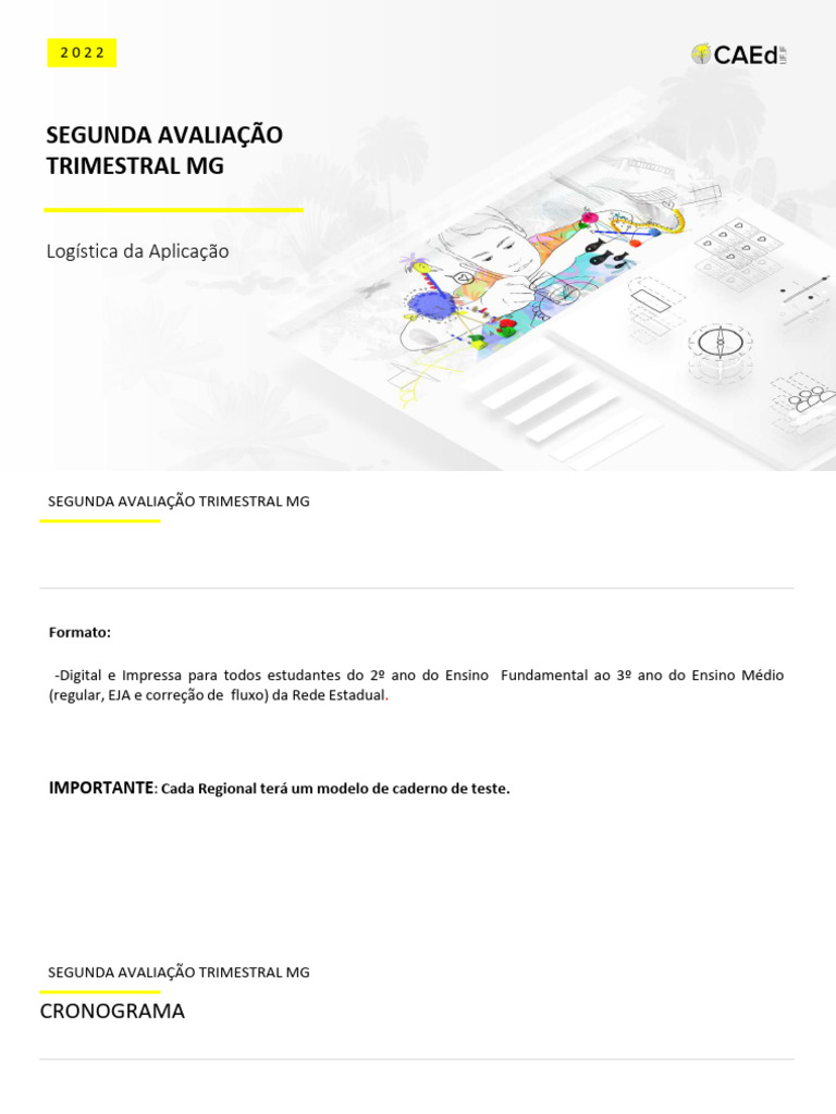 Manual CAEd Segunda AvaliaCAo Trimestral MG | PDF | Internet | Rede ...
