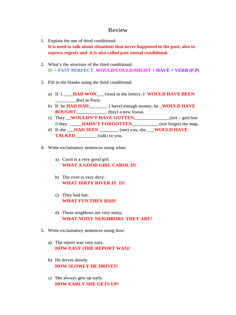 Review 9 ano 3b av1 | PDF | Syntax | Grammar
