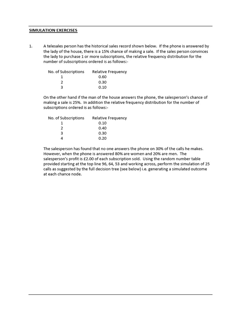 Simulation Exercises Sra | PDF | Simulation | Probability