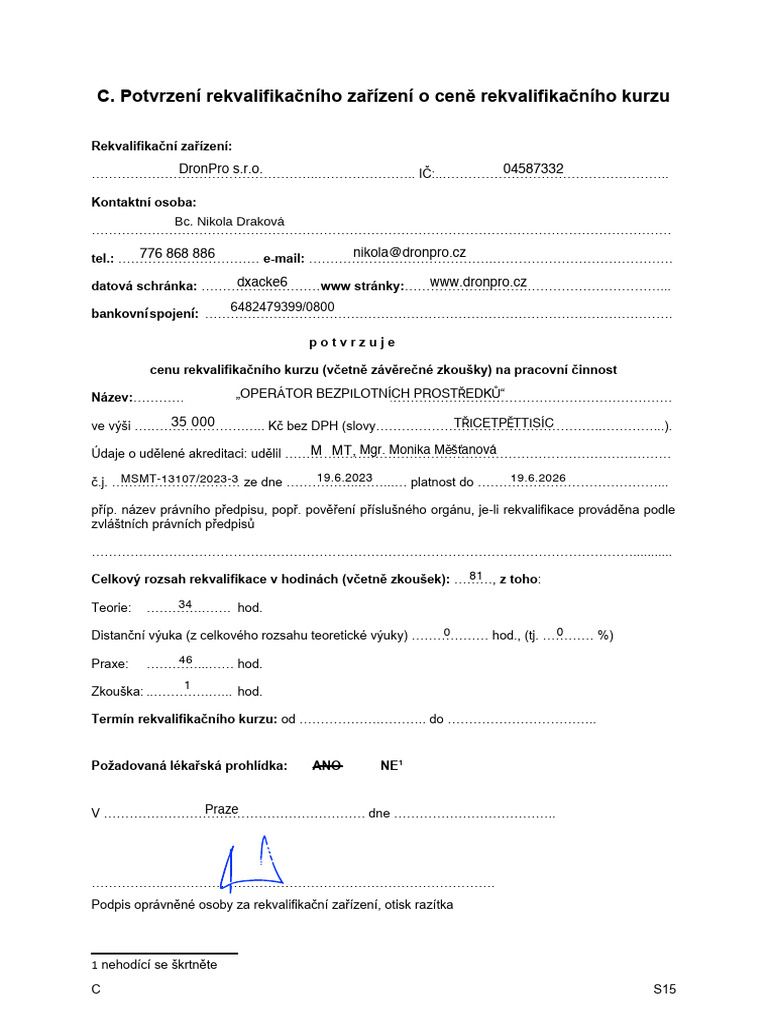 Potvrzení C | PDF