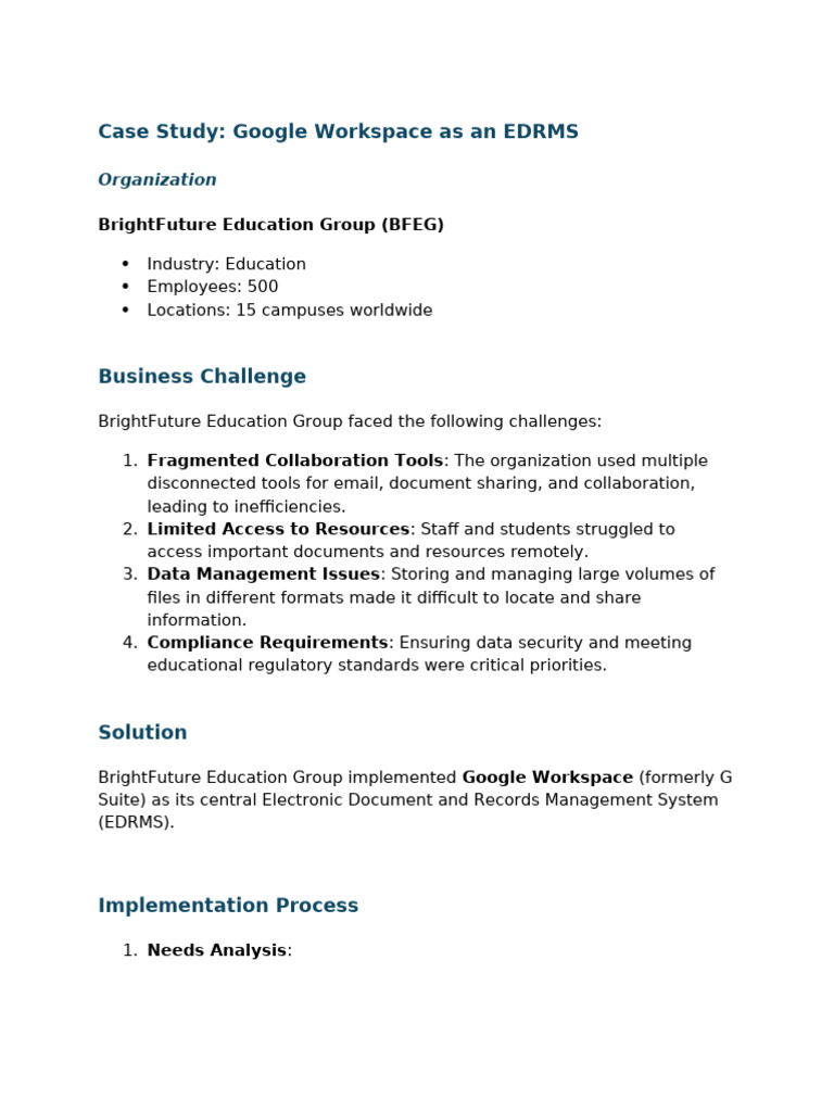 Case Study | PDF | Records Management | Computing