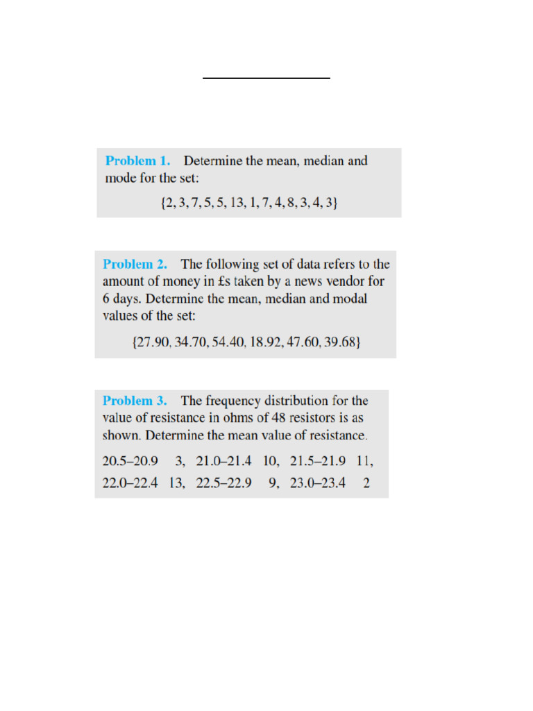 STATISTICS TUTORIAL | PDF