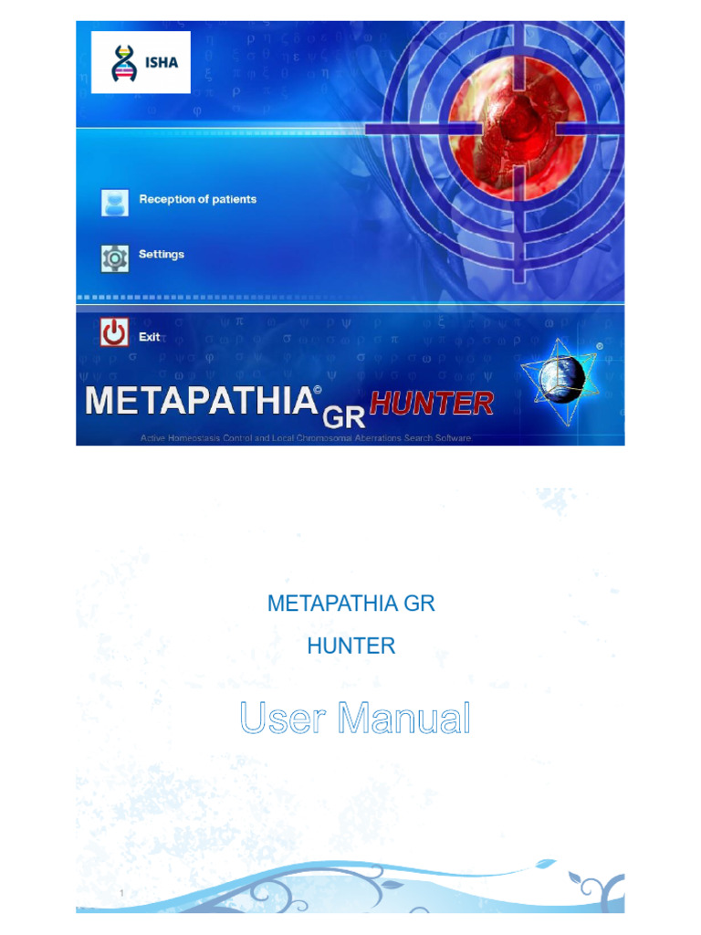 ISHA-New-Metatron-4025-Hunter-user-manual Dos Por Hoja | PDF | Electromagnetic Radiation | Pathology