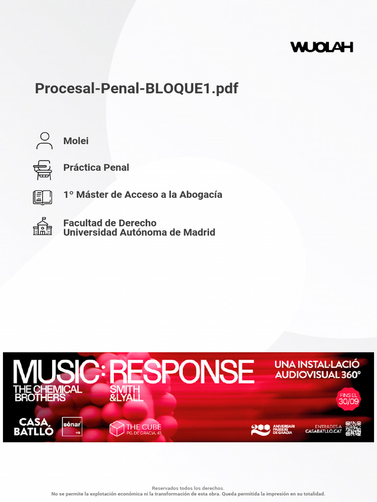 Wuolah Free Procesal Penal BLOQUE1 | PDF | Queja | Abogado