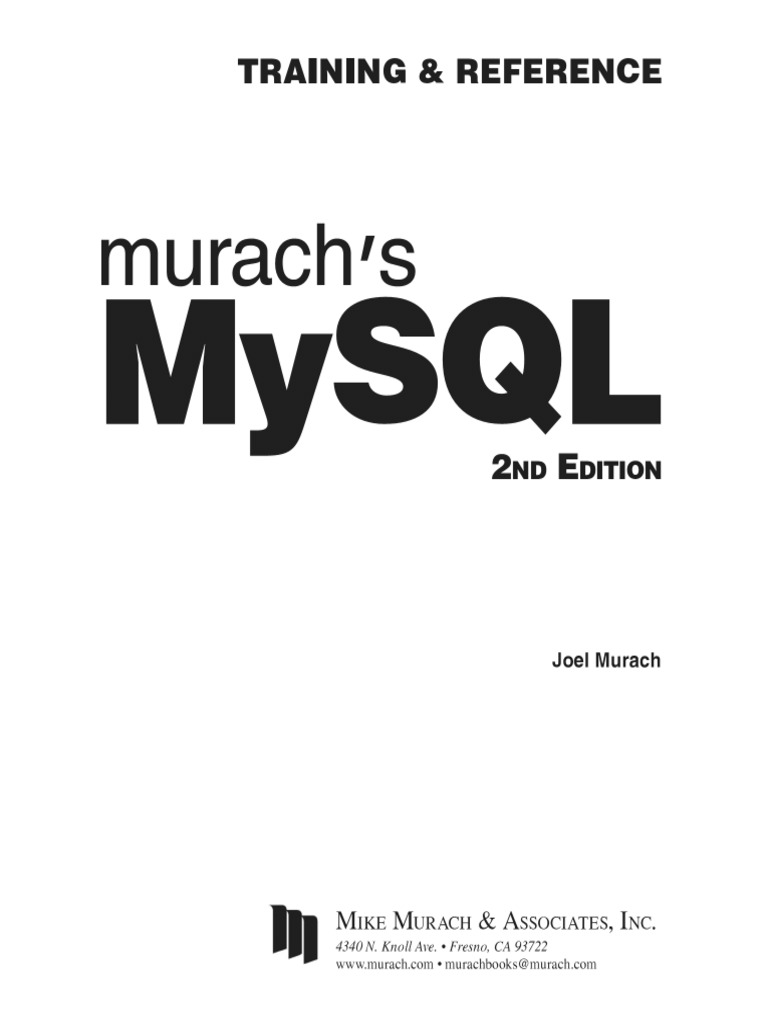 Murach's MySQL (PDFDrive) | PDF