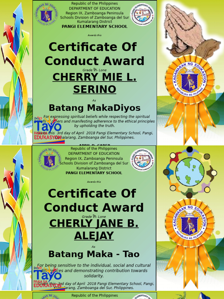 Conduct Awards Core Values 2018 | PDF | Social Psychology
