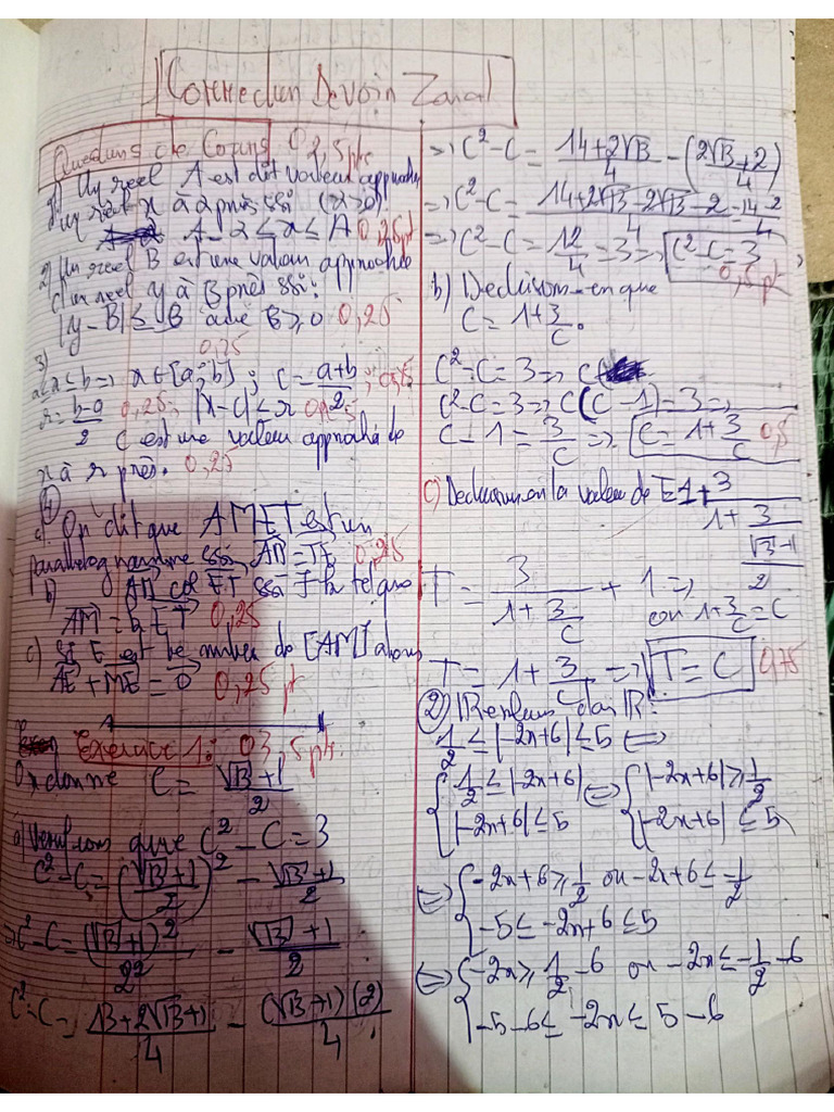 Correction Devoir Zonal 2ndS | PDF Correction Devoir Zonal 2ndS | PDF