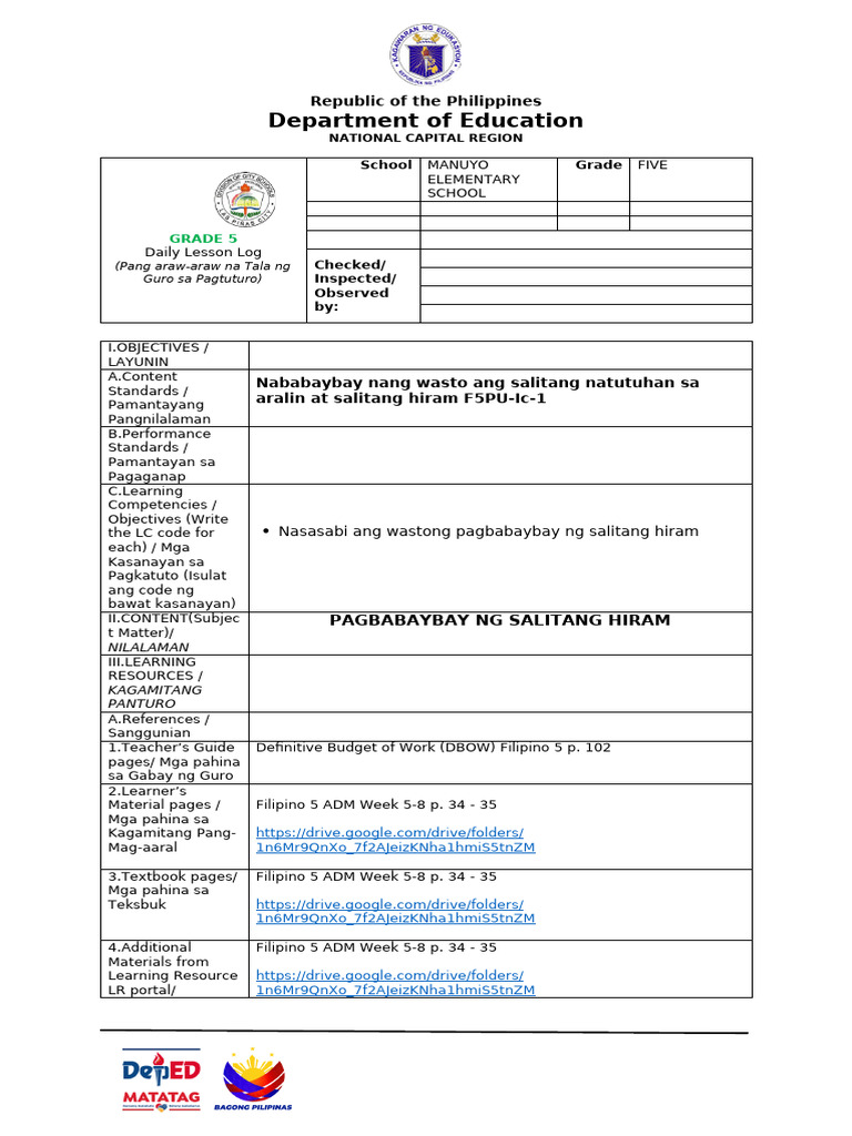 Q2 Salitang Hiram. Posting | PDF | Teaching | Cognitive Science