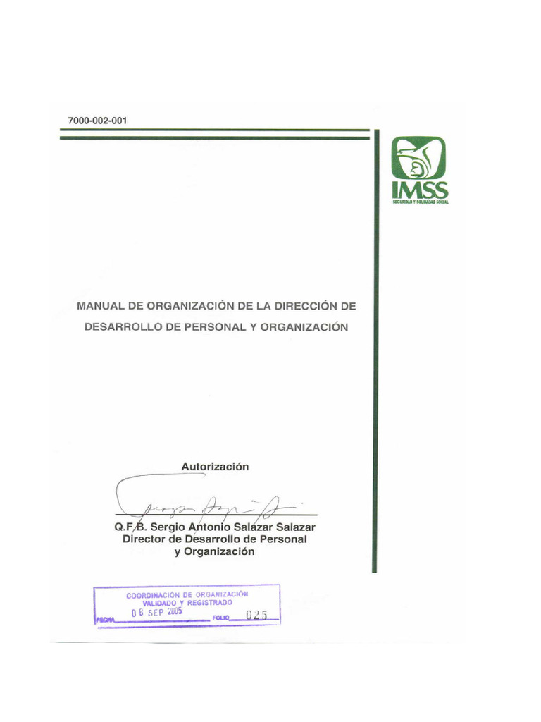 Manual de Organización DDPO 06septiembre2005 | PDF | Gestión de ...