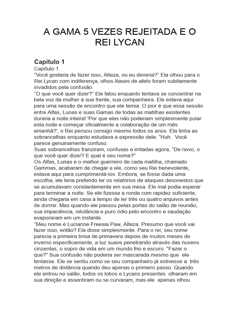 01 Ao 160 A Gama 5 Vezes Rejeitada e o Rei Lycan LSC | PDF | Olho
