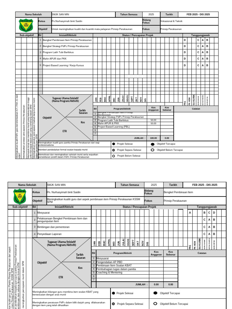OPPM PANITIA PRINSIP PERAKAUNAN 2025 Kosong | PDF