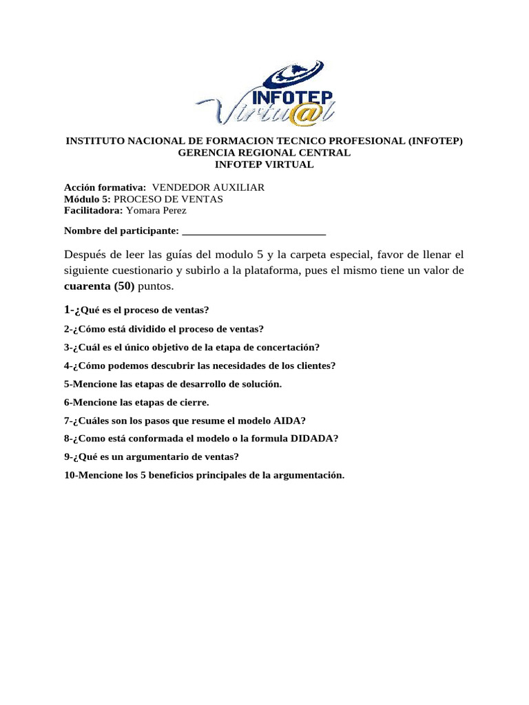 Tarea Modulo 5 | PDF