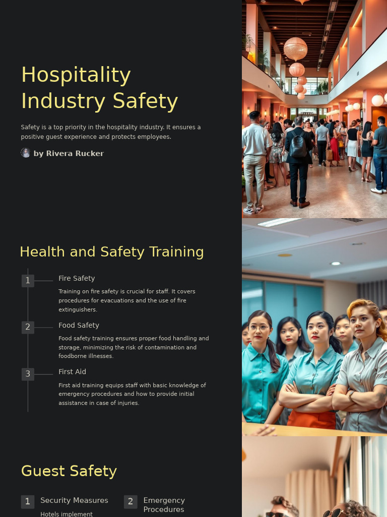 Hospitality Industry Safety | PDF | Occupational Safety And Health | Safety