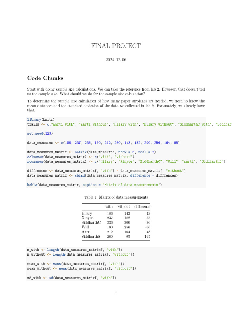 122projectMisc | PDF | Statistics | Statistical Significance