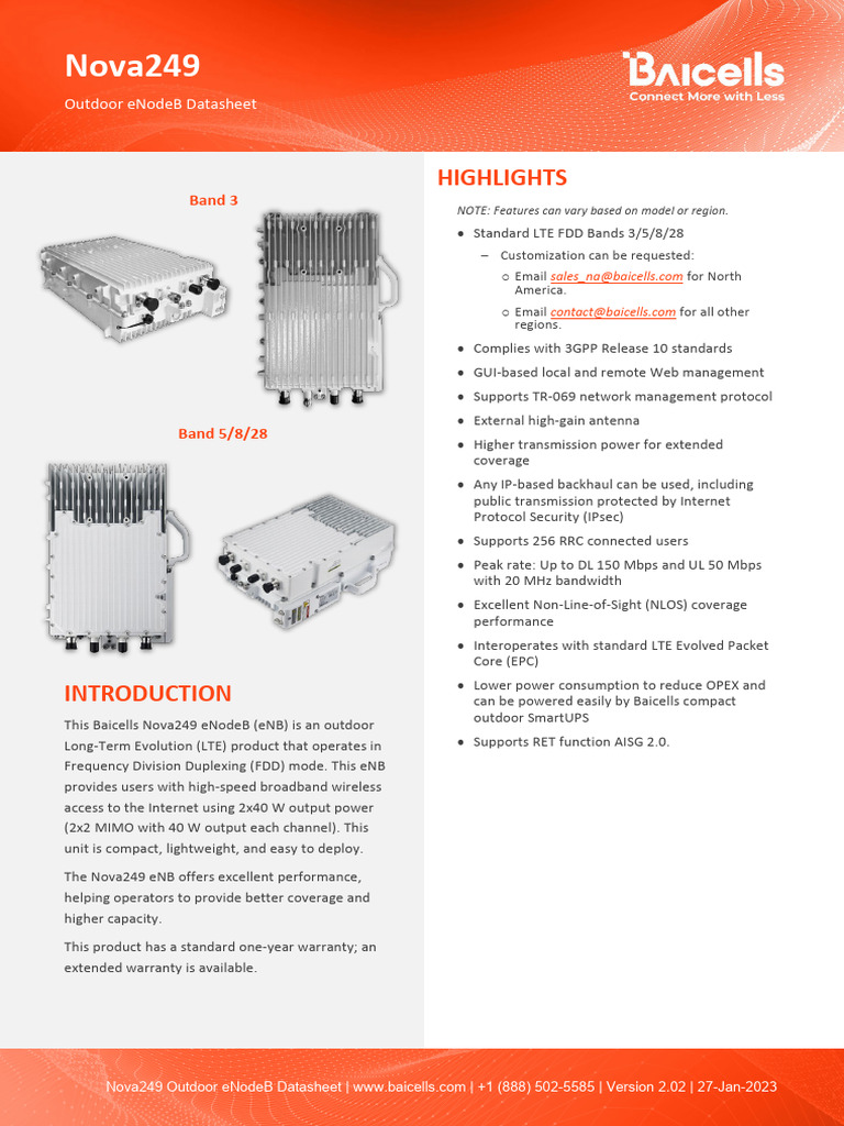 Nova249_Datasheet | PDF | Lte (Telecommunication) | Computer Networking