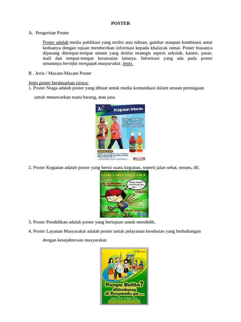 Jenis-jenis Poster dan Iklan Niaga | PDF