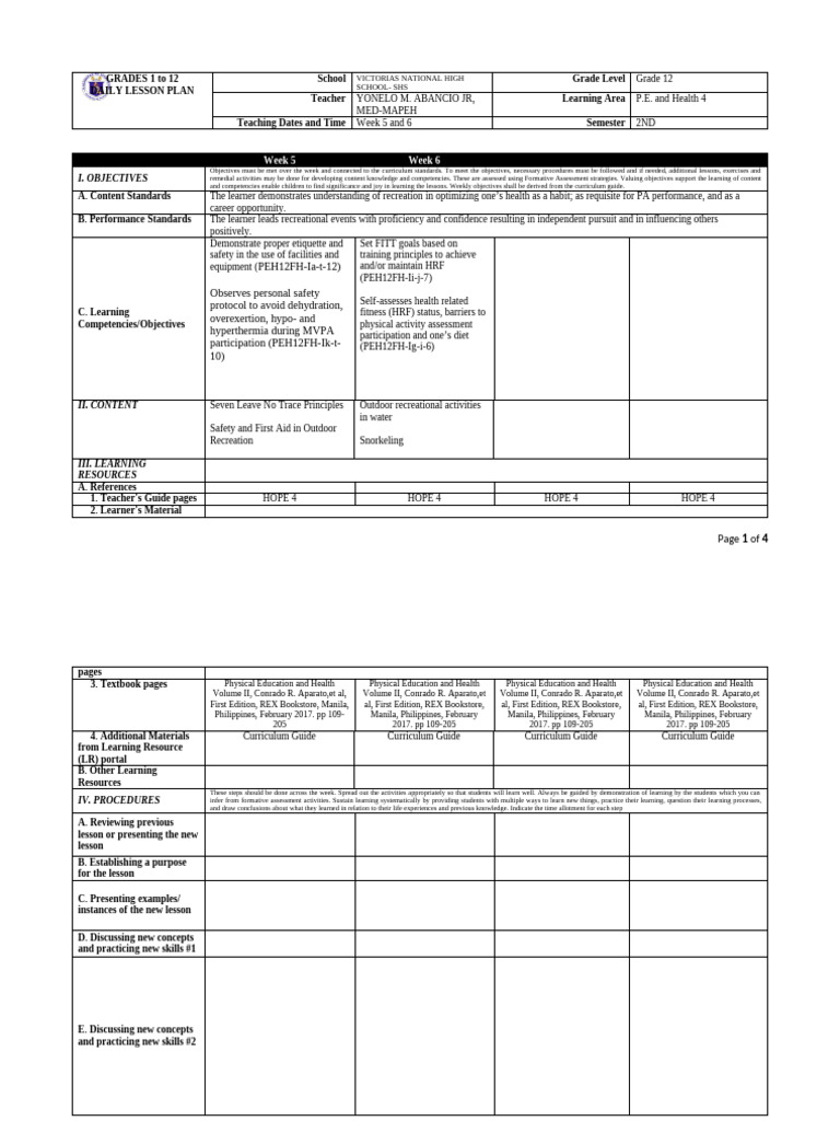 481637492-416853036-DLP-IN-PE4-docx_week 5 to 6 | PDF | Learning ...