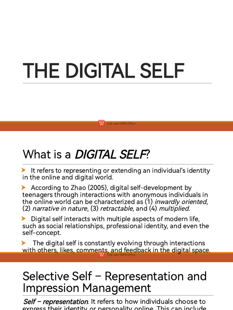 THE DIGITAL SELF | PDF | Identity (Social Science) | Self Concept